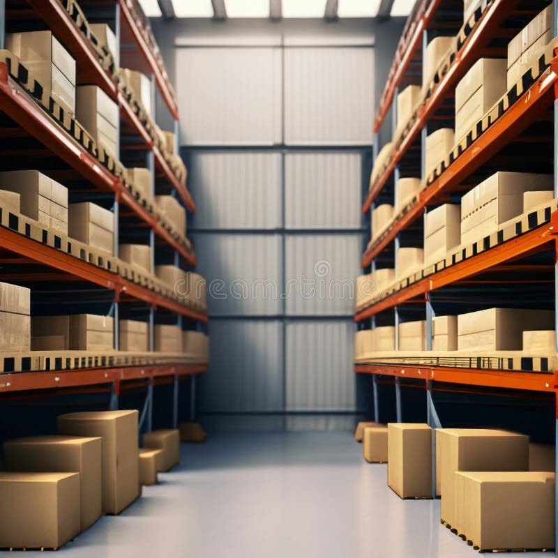 Logistica Warehouse Stock Goods in Pallets Ready for Delivery Stock ...