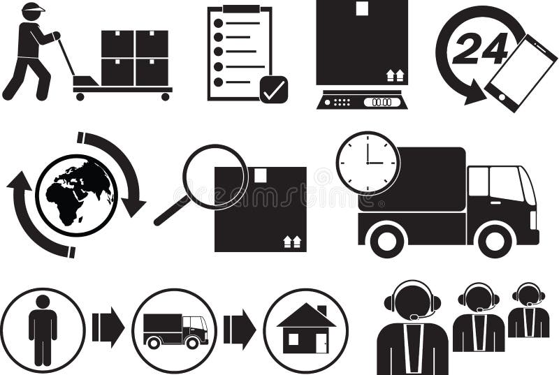 Icona di logistica illustrazione vettoriale. Illustrazione di posta ...