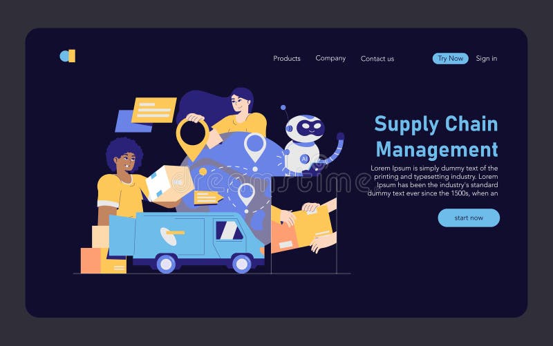 Logistics Automation. Flat Vector Illustration Stock Vector - Illustration of handling, system ...