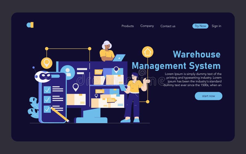 Logistics Automation. Flat Vector Illustration Stock Vector ...