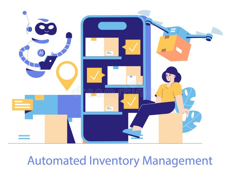 Logistics Automation. Flat Vector Illustration Stock Vector ...