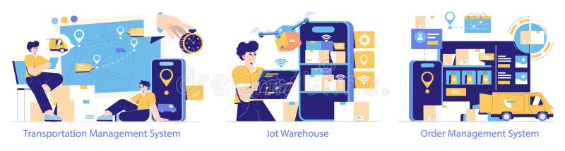 Logistics Automation. Flat Vector Illustration Stock Vector ...
