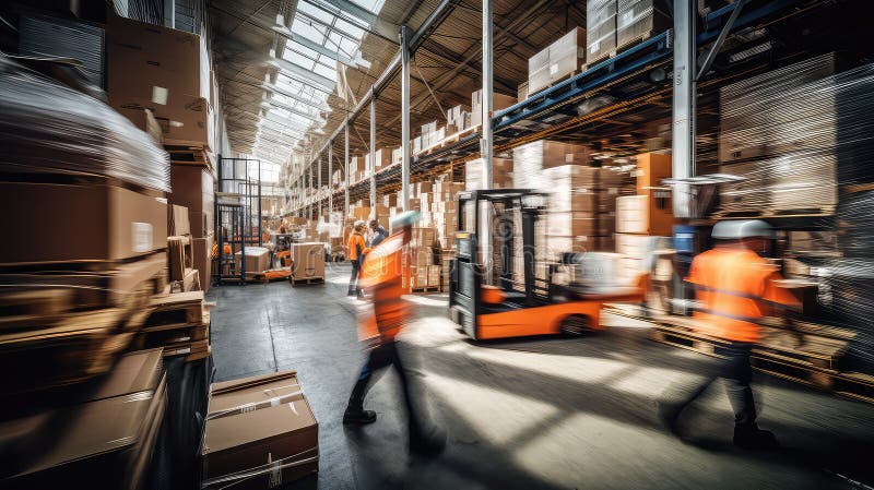 Logistics Box Warehouse Background Stock Illustration - Illustration of ...