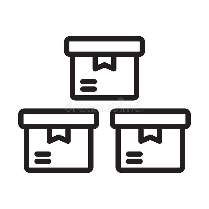 Logistics, Boxes, Cargo Goods, Stock Fully Editable Vector Icon Stock ...