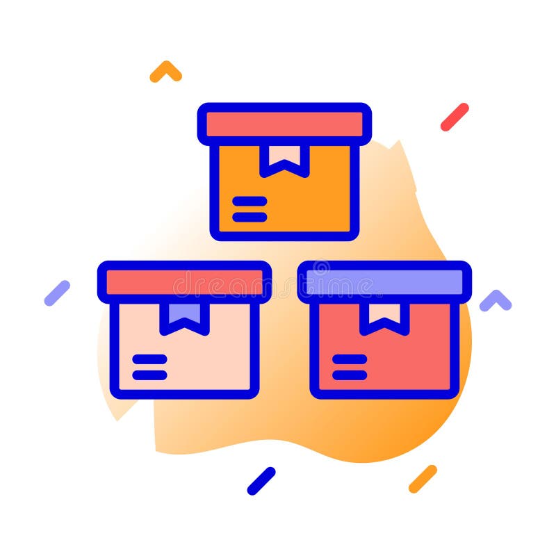 Logistics, Boxes, Cargo Goods, Stock Fully Editable Vector Icon Stock ...