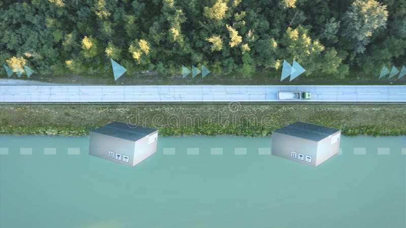 Logistics Business Concept, Parcel Delivery 3D Graphics Infographic ...