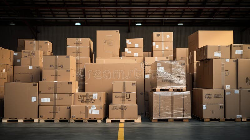 Logistics carboard box stock illustration. Illustration of recyclable ...