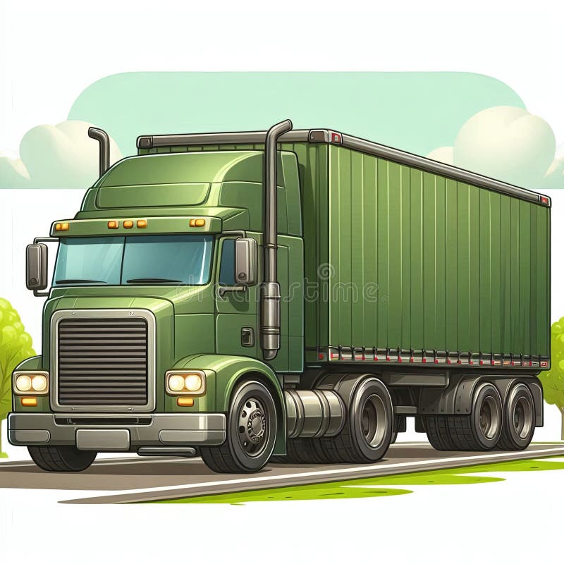 Logistics and Cargo Transport Stock Illustration - Illustration of ...