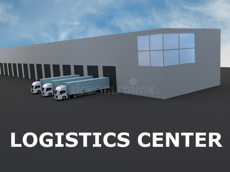 LOGISTICS CENTER concept stock illustration. Illustration of factory ...
