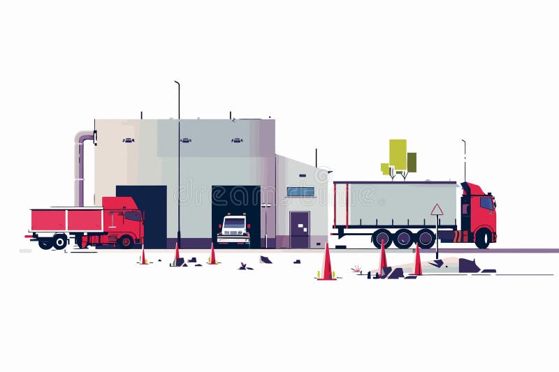 Logistics Center during Peak Hours Isolated Vector Style Stock Vector ...