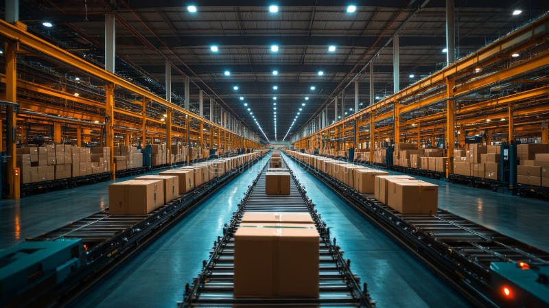 Logistics Center Showcasing Automated Systems for Efficient Warehouse ...