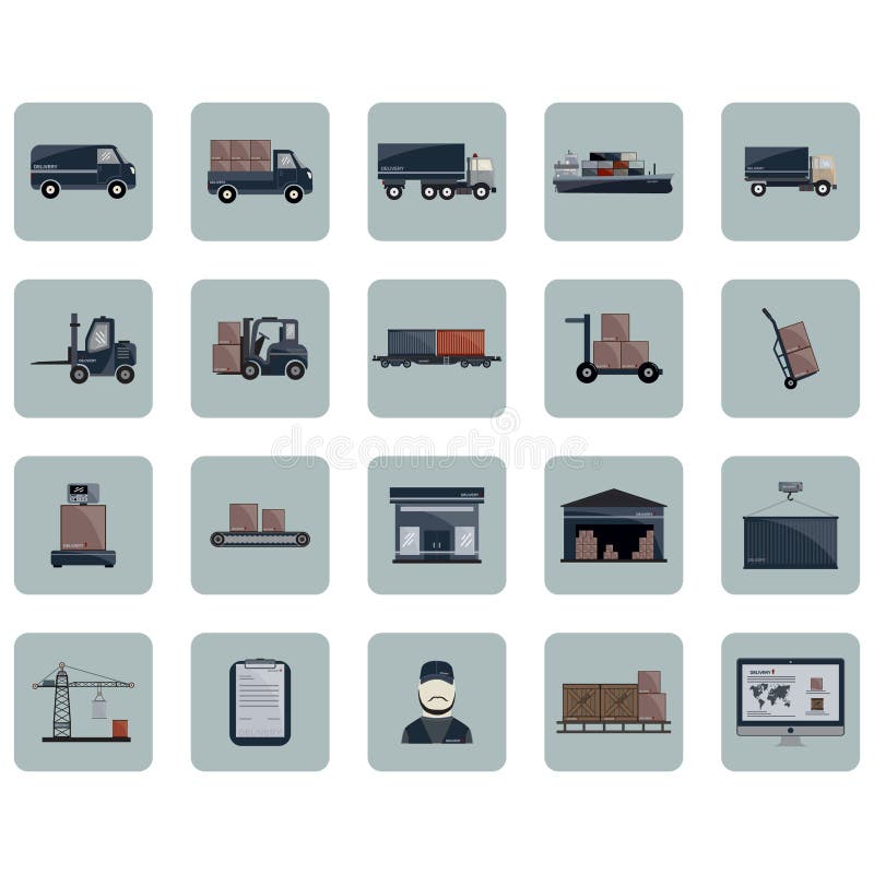 Logistics Collection. Vector Illustration Decorative Design Stock ...