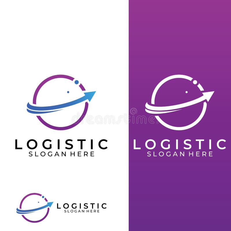 Logistics Company Vector Logo, Arrow Icon Logo, Fast Digital Delivery ...
