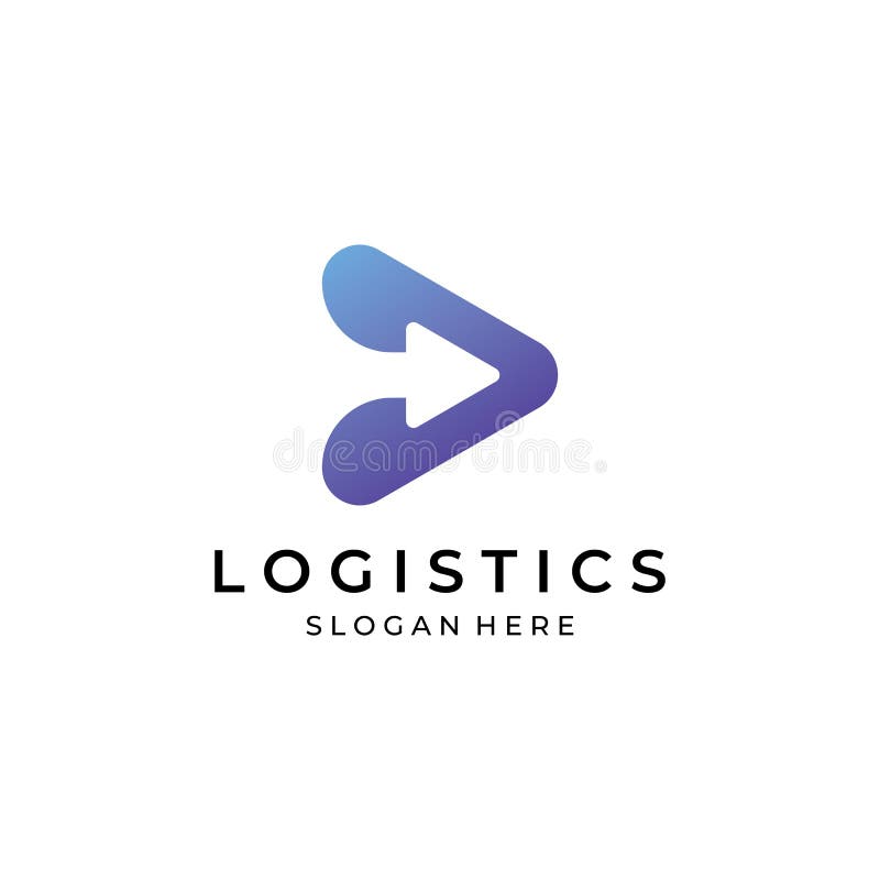 Logistics Company Vector Logo, Arrow Icon Logo, Fast Digital Delivery ...