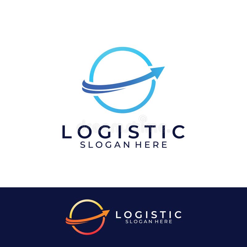 Logistics Company Vector Logo, Arrow Icon Logo, Fast Digital Delivery ...