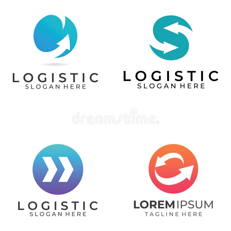 Logistics Company Vector Logo, Arrow Icon Logo, Fast Digital Delivery ...