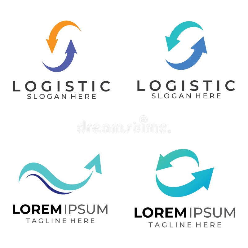 Logistics Company Vector Logo, Arrow Icon Logo, Fast Digital Delivery ...