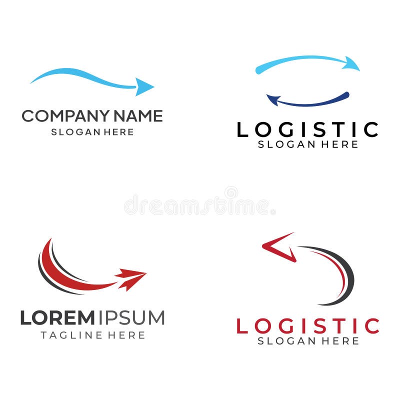 Logistics Company Vector Logo, Arrow Icon Logo, Fast Digital Delivery ...