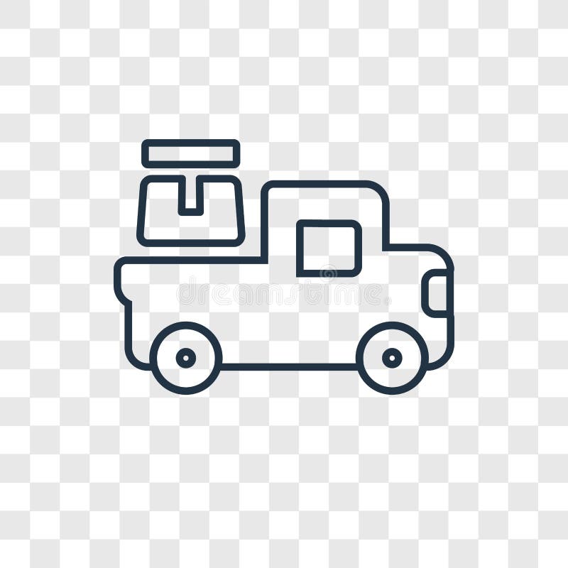 Logistics Concept Vector Linear Icon Isolated on Transparent Background ...