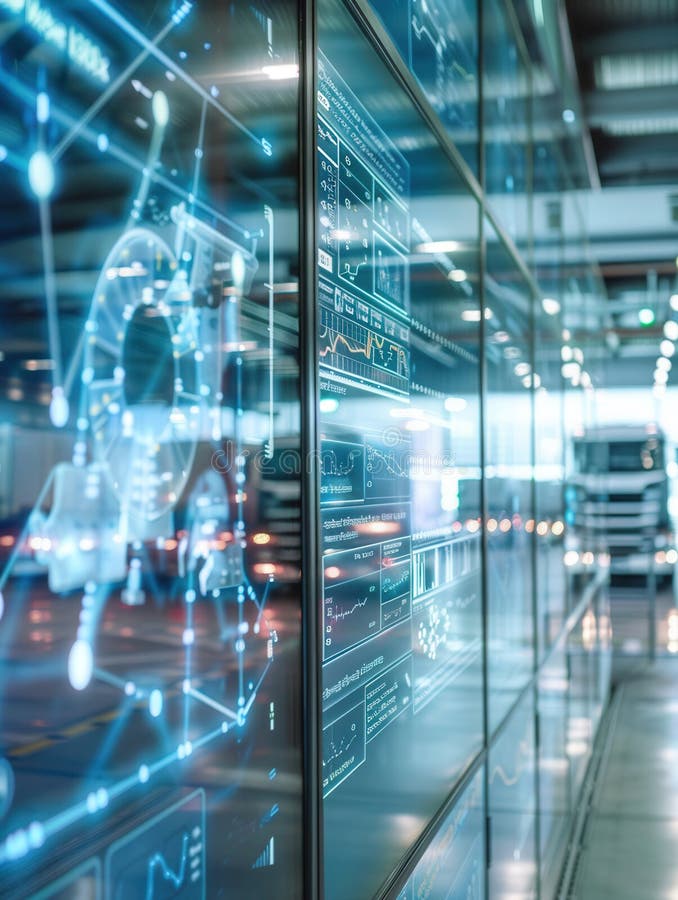 A Logistics Control Center Actively Monitors Delivery Routes and Data ...