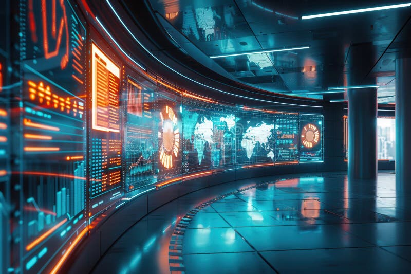 The Logistics Control Center Features Extensive Displays with Real-time ...