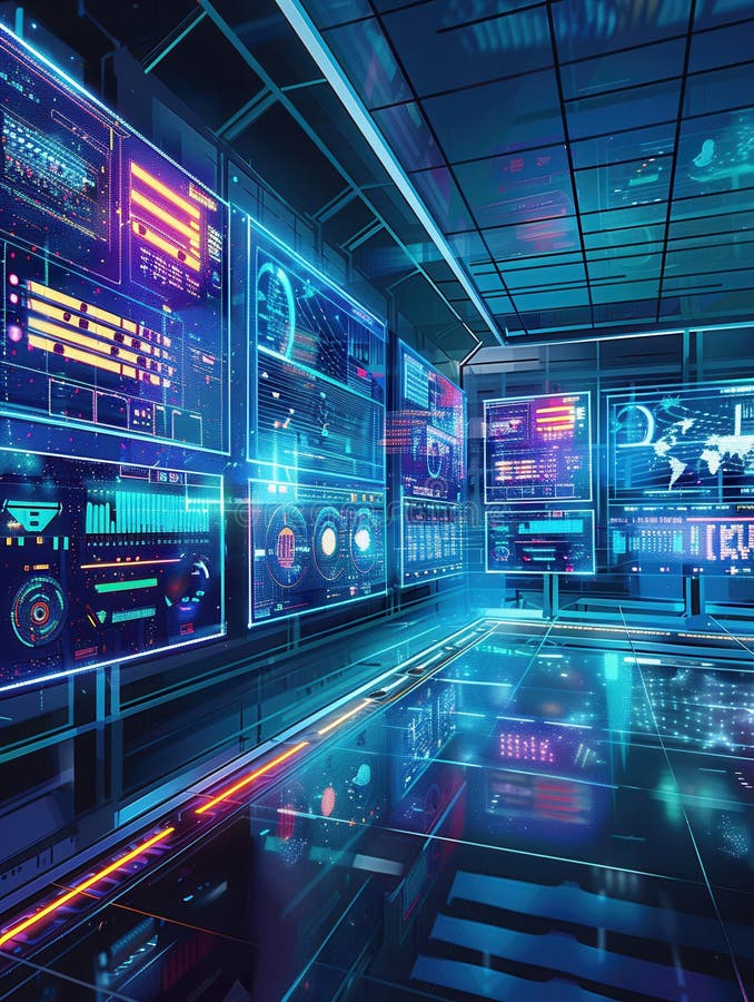 In the Logistics Control Center, Large Screens Showcase Real-time ...