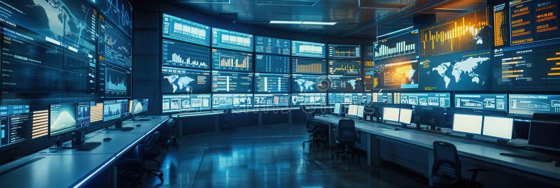 The Logistics Control Center Monitors Delivery Routes and Performance ...