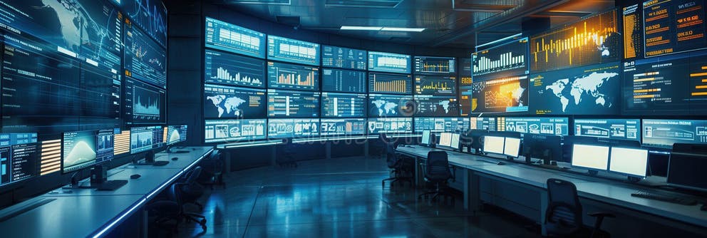 The Logistics Control Center Monitors Delivery Routes and Performance ...