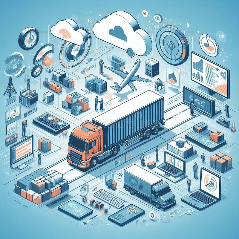 Logistics and Data Analysis Concept, Banner, Wallpaper Stock ...