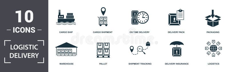 Logistics Delivery Icons Set Collection. Includes Simple Elements Such ...