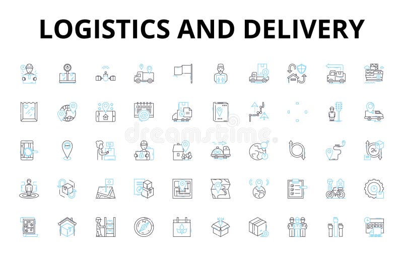 Logistics and Delivery Linear Icons Set. Shipment, Cargo, Dispatch ...
