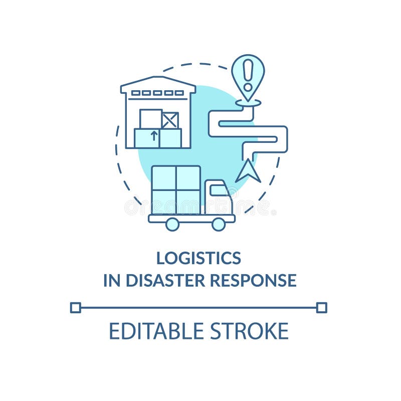 Logistics in Disaster Response Concept Icon. Stock Vector ...