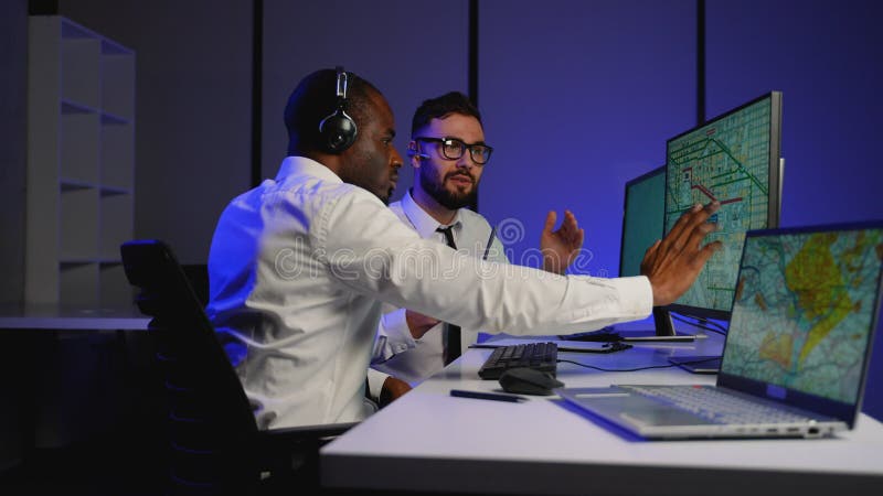 Logistics Dispatchers Coordinating Freight Shipments in Real-time Stock ...