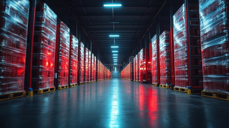 Logistics Facility with Well Organized Storage Systems Showcasing ...