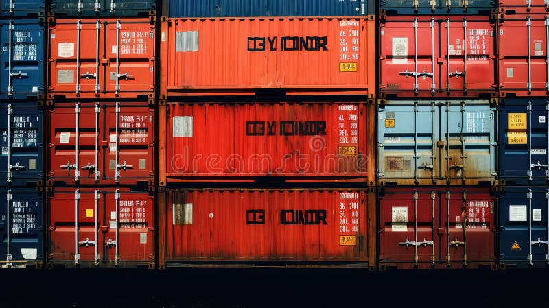 Logistics Freight Ship Cargo Stock Illustration - Illustration of ...