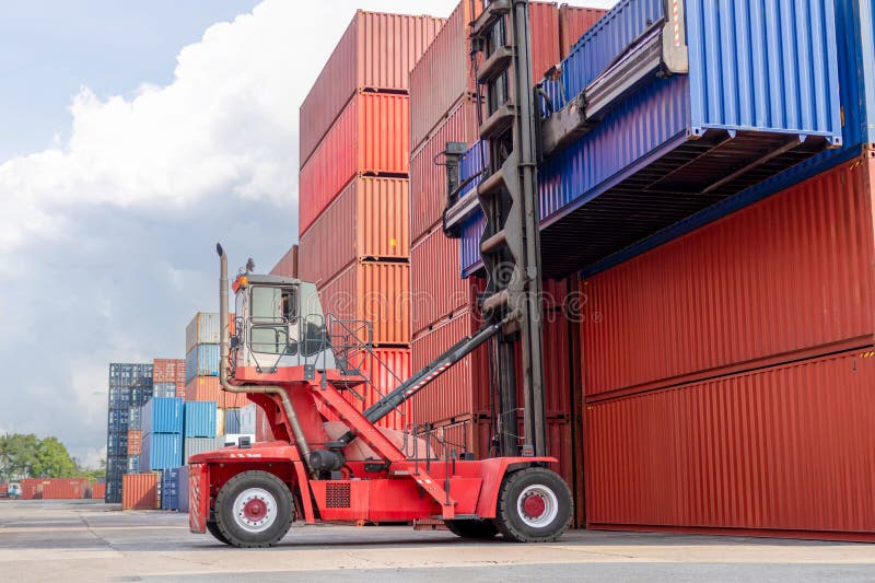Logistics and Global Trade Container Yard Operations for Background ...