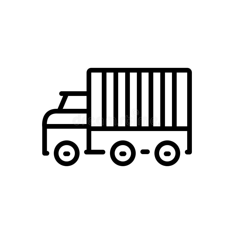 Black Line Icon for Logistics, Export and Shipping Stock Vector ...