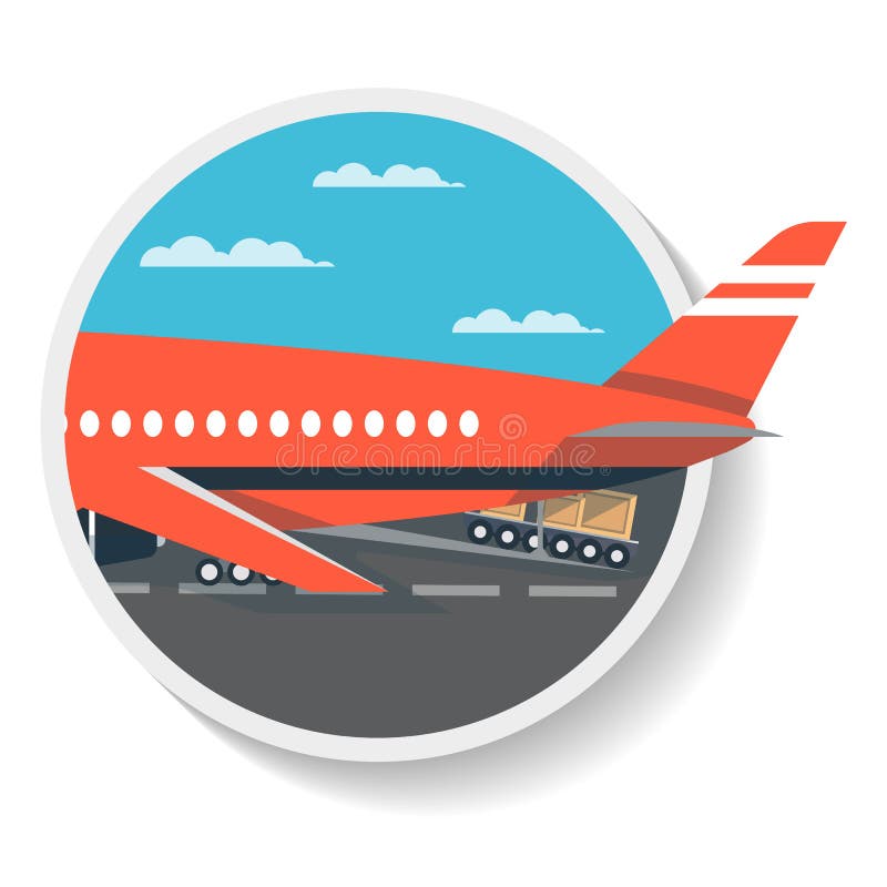 Logistics Icon with Commercial Railway Wagon Stock Vector ...