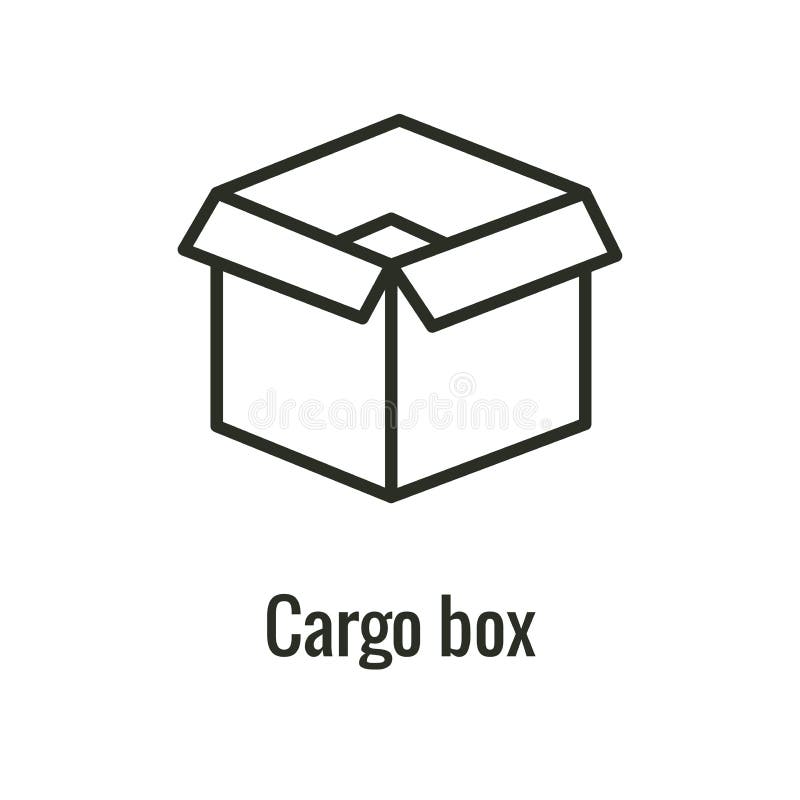Logistics Icon - Open Shipping Box and Folded Sides Stock Vector ...