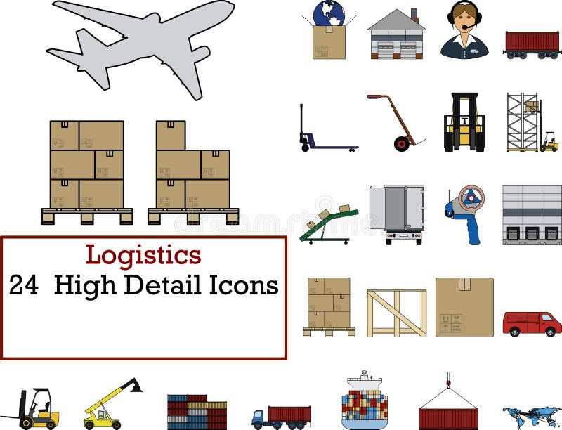 Logistics Icon Set stock vector. Illustration of delivering - 251020861