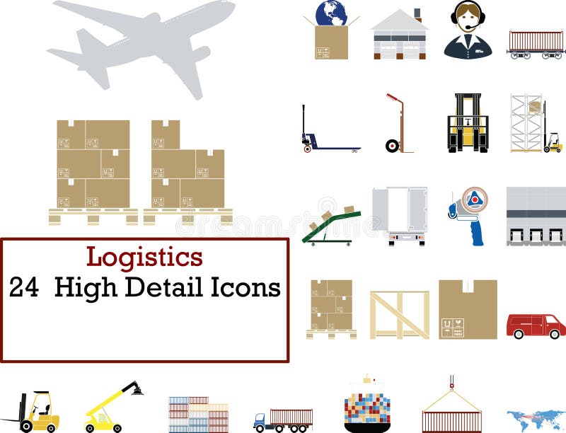 Logistics Icon Set stock vector. Illustration of delivering - 251020861
