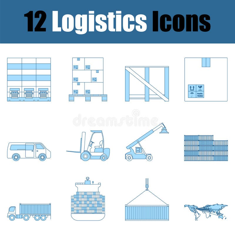 Logistics Icon Set stock vector. Illustration of delivering - 251020861