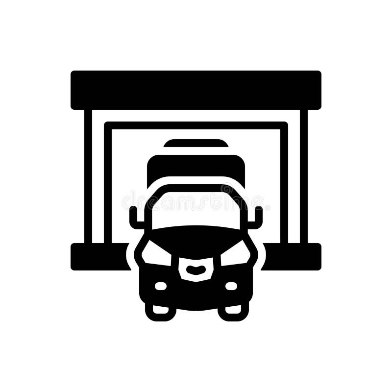 Black Solid Icon for Logistics, Truck and Vehicle Stock Vector ...