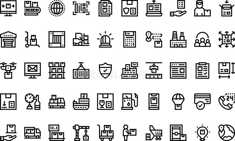 Logistics Icons High-Quality Vector Icons Collection with Editable ...