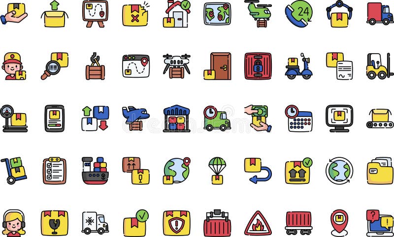 Logistics Icons High-Quality Vector Icons Collection with Editable ...