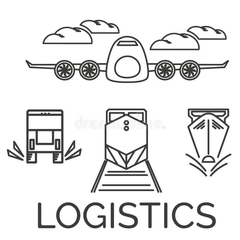 Logistics sign stock vector. Illustration of ship, quick - 64570151