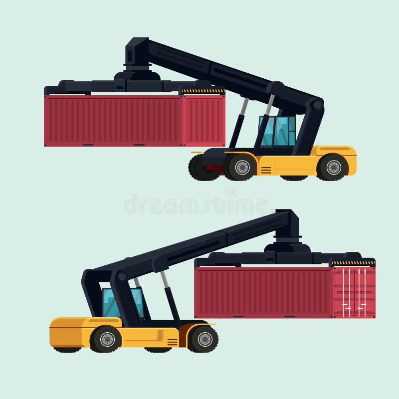 Logistics Container Cargo Freight Ship for Import Export. Vector Stock ...