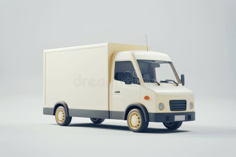 Logistics of Import-export of Goods. a Van with Cargo Stock ...