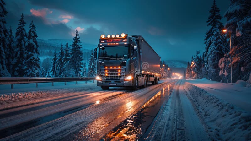 Logistics Industry Road Freight Transportation Stock Illustration ...