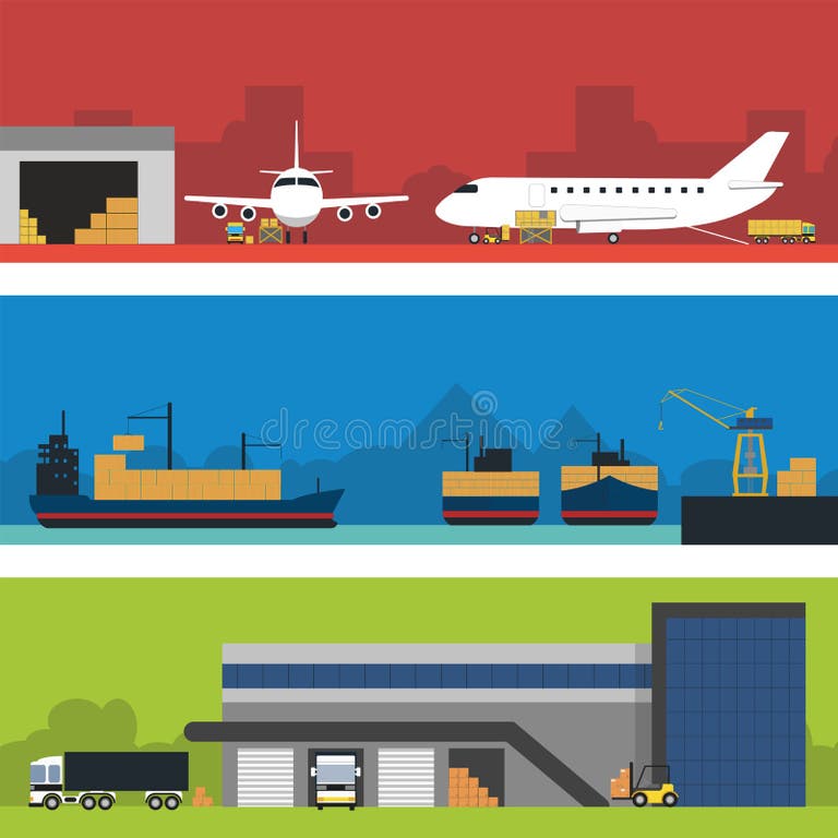 Sea Port Infographics Set Stock Illustrations – 88 Sea Port ...
